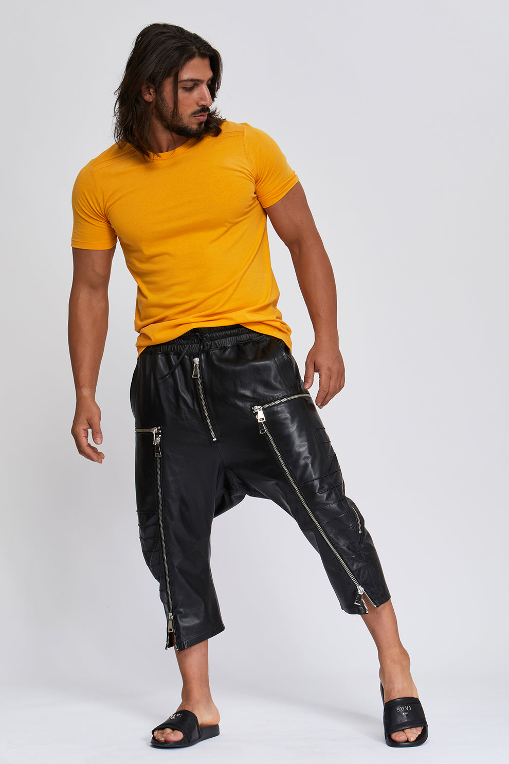 Suvi NYC Men's capri leather pants. Real Turkish leather. Lambskin. So ...